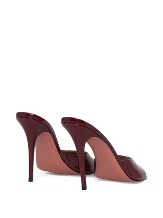 Amina Muaddi Womens Sandals Elodie 105 Burgundy Calfskin; Sole: Goatskin