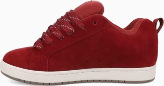 DC Court Graffik - Leder-Sneaker in Ziegelrot/warmes Taupe-Mehrfarbig