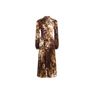 Roberto Cavalli Appaloosa Print Hemdblusenkleid - - Dresses - Damen - Braun - XL