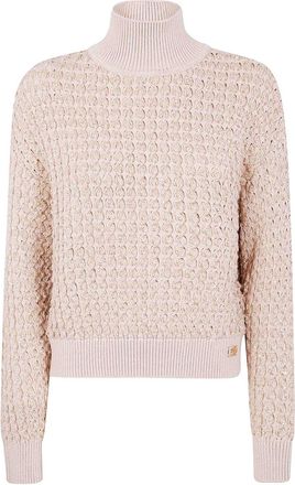 Elisabetta Franchi Pull Col Roul&eacute; - Couleur Chair