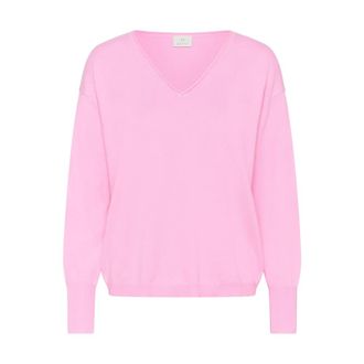 Kaffe Maille col V - Femme - Pulls - Rose - Taille: 42 FR