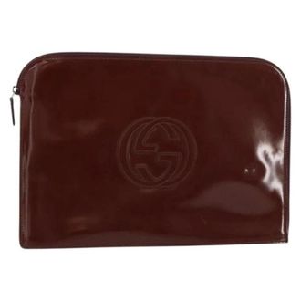 Gucci Pochette en Toile Enduite Pre-owned - Femme - Pre-owned - Brun - Taille: ONE Size