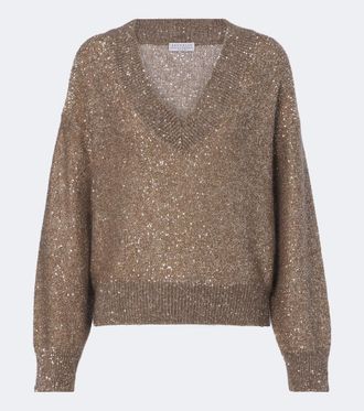 Brunello Cucinelli Pullover mit Pailletten