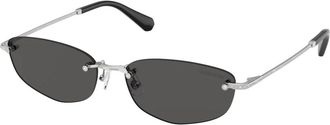 Swarovski Femme, Accessoires, Gris, Taille: 57 MM Lunettes de soleil Sk7045D