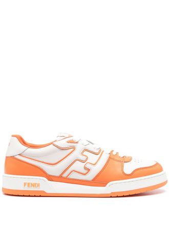 Fendi baskets Match en cuir - Blanc