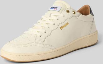 Blauer Sneaker aus Leder-Mix mit Logo-Detail Modell Murray