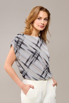 Mart Visser Blandy Print Top Schwarz / Creme