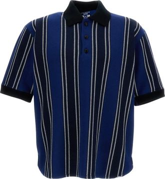 Junya Watanabe Homme, Tops, Multicolore, Taille: S Polo Ray&eacute; en Maille