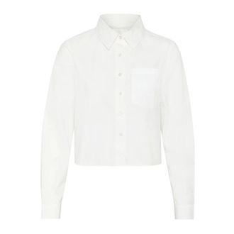 MY ESSENTIAL WARDROBE Helle Wei&szlig;e Kurzarmbluse - - Blouses & Shirts - Damen - Wei&szlig; - S