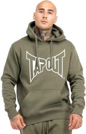 Tapout Herren Kapuzensweatshirt Lifestyle Basic Hoodie Normale Passform, Olive/Ecru, M