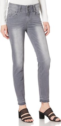 Timezone Damen Slim Enyatz Womenshape Jeans, Rock Grey Wash, 27W EU