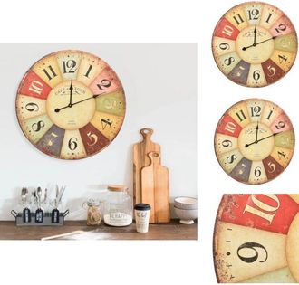 vidaXL Wanduhren - Living Vintage Wanduhr Bunt 60 cm - Mehrfarbig