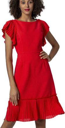 Apart Fashion Damen Dress with Volants Kleid, per Pack Rot (Rot Rot), 34 (Herstellergr&ouml;&szlig;e: 34)