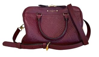 Louis Vuitton Burgundy Speedy Bandouliere Handbag 25