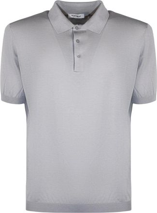 KANGRA Homme, Tops, Gris, Taille: 2XL Polo en m&eacute;lange de soie et de coton