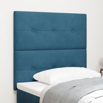 vidaXL Kopfteil Wandmontiert mit Kopfteil Dunkelblau 90 cm Samt Vidaxl