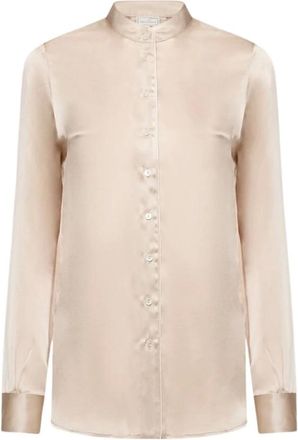 Pierre-Louis Mascia Femme, Blouses et Chemises, Beige, Taille: 36 FR Adanagum Chemise &agrave; Manches Longues en Soie