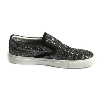 P448 Glitzer Slip-On Schuhe Modell E5 - - Shoes - Damen - Grau - 35 EU