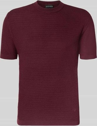 Emporio Armani Slim Fit Strickshirt aus reiner Wolle