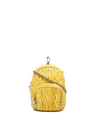 Miu Miu 2000s Matelasse Chain Rucksack - Gelb
