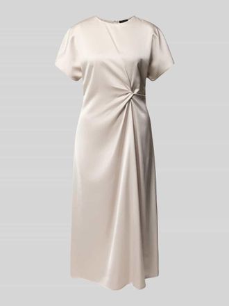 Comma Midikleid aus Viskose-Mix mit Knotendetail