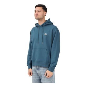 Calvin Klein Jeans Homme, Sweatshirts et sweats &agrave; capuche, Bleu, Taille: XL Monologo Sweat &agrave; capuche