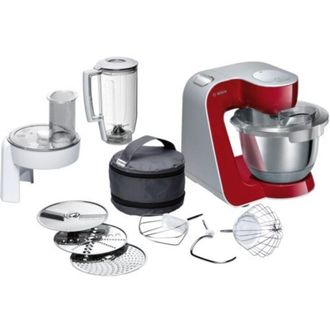 Bosch MUM58720 Continua MUM 5 CreationLine - K&uuml;chenmaschine, 1000 Watt Leistung, 7 Geschwindigkeiten + Pulsfunktion, rot