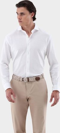 van Laack Jersey Hemd mit Piqué Struktur Tailor Fit