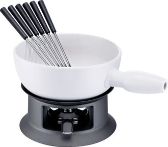 Schulte Ufer 1692 Käse-Fondue Tessin, 20, cm, weiß, Edelstahloptik