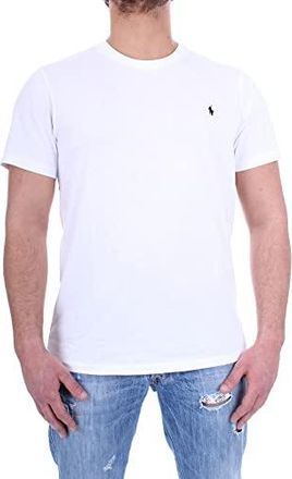 Ralph Lauren T-Shirt Signature pour Homme, Blanc, L