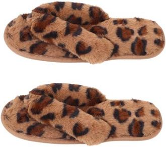 FOMIYES Chaussons Peluche Femme Pantoufles Intérieures Coton Confortables et Légères pour Maison et Salle de Bain