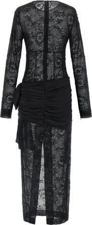 Alessandra Rich Lace Bustier Dress - Black