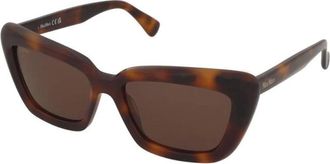 Max Mara unisex, Accessoires, Brun, Taille: 54 MM Lunettes de soleil cercl&eacute;es