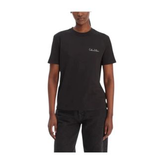 Calvin Klein Classic Graphic T-Shirt - - Tops - Damen - Schwarzk - XS