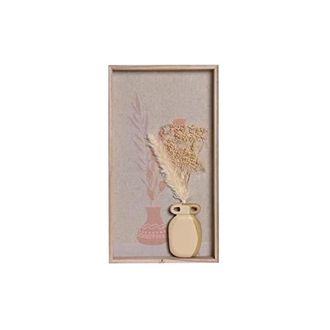 DKD Home Decor Wanddeko Boho der Marke, Beige, aus Holz (22,5 x 3 x 40,5 cm)