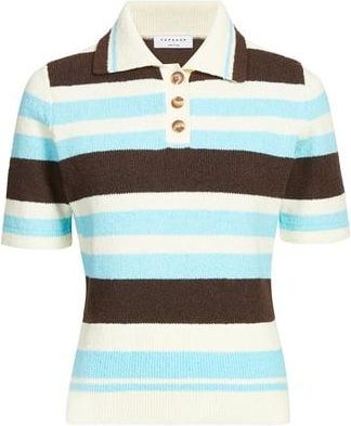 Topshop Polo ray&eacute; &agrave; manches courtes