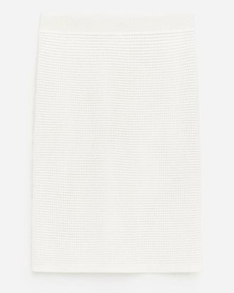 Arket Gestrickter Bleistiftrock -Wei&szlig;