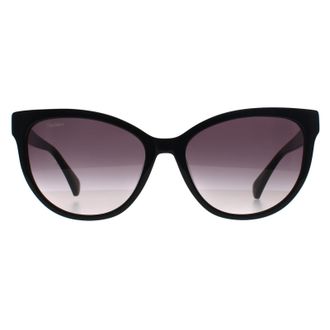 Max Mara Rund Damen Gl&auml;nzend Schwarz Rauch Grau Gradient MM0058 Logo 13