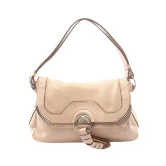Celine Sac bandouli&egrave;re en cuir de veau Pre-owned - Femme - Pre-owned - Beige - Taille: ONE Size