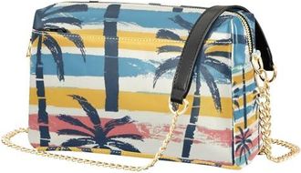 Mnsruu Sacs à bandoulière pour femme, sac à main en cuir de palmier de couleur rétro