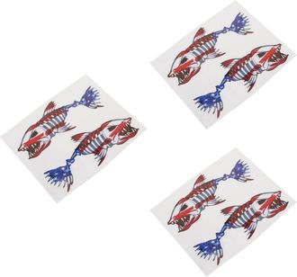 Yarnow 6 Stk Knochenfisch-Aufkleber Autoaufkleber für Auto Auto-Fischgräten- Fischskelett- Wagen schmücken Fisch Applikationen auto PVC