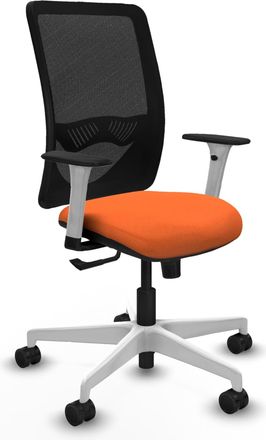 Piqueras y Crespo Ergonomischer Stuhl Zulema mit wei&szlig;en und schwarzen Armlehnen, h&ouml;henverstellbare Lendenwirbelst&uuml;tze, ausgestattet mit Sincro 3 Positionen und Schneide