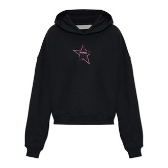 Palm Angels Bedruckter Baumwoll-Hoodie - - Sweatshirts & Hoodies - Damen - Schwarzk - XS
