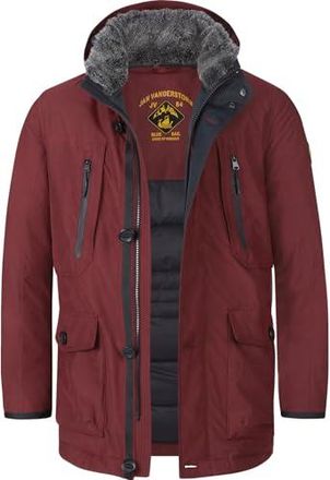 Jan Vanderstorm Homme Veste Outdoor Botulfr Rouge Foncé, L - 54