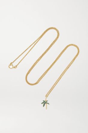 Yvonne Léon Kette Aus 18 Karat Gold Mit Tsavoriten