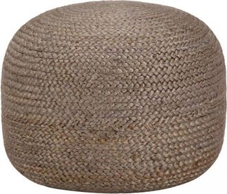 vidaXL Vidaxl - Handgefertigter Sitzpuff Hellgrau 45 x 30 cm Jute 603024