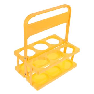 DOITOOL Klappbarer Bierflaschenhalter in Gelb Tragbarer Getränkehalter mit Ergonomischem Griff Platzsparender Bierkorb für Bars Partys und Zuhause Stabiler Ku