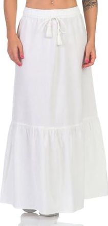 Vero Moda Vmpretty Hw Maxi Jupe WVN GA Noos Longue, Blanc, S Femme