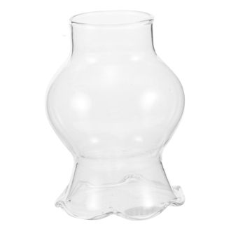 Garneck Glas-lampenschirm F&uuml;r Petroleumlampen Transparent Vintage Stil Runder Kaminglas-ersatzdeckel Klarer &Ouml;llampenschirm F&uuml;r Innenbereich
