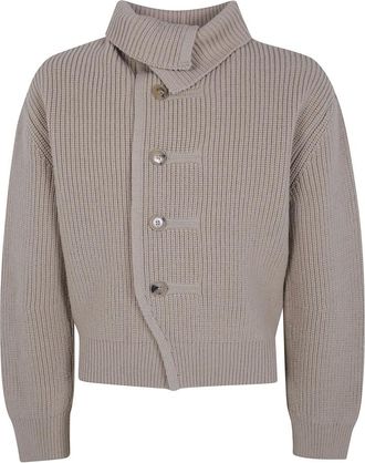 Dries Van Noten Cardigan &agrave; col montant boutonn&eacute; - Femme - Pulls - Beige - Taille: 42 FR